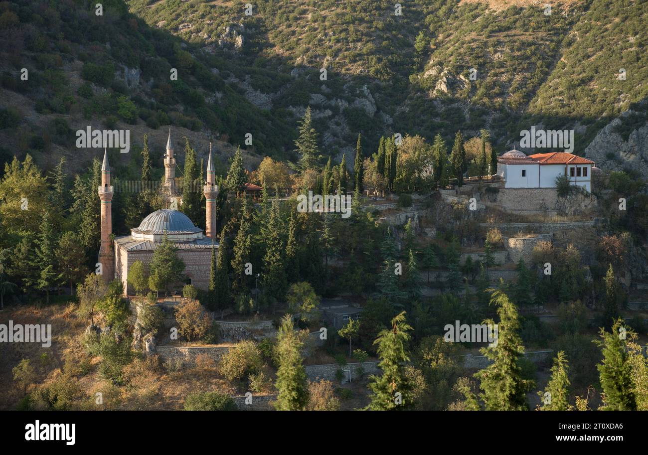 Orhan Gazi mosque and Seyh Edebali tomb. Bilecik, Turkey Stock Photo ...
