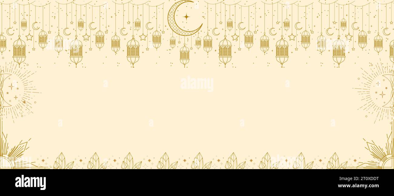 Horizontal poster with esoteric mystic theme in a black background ...