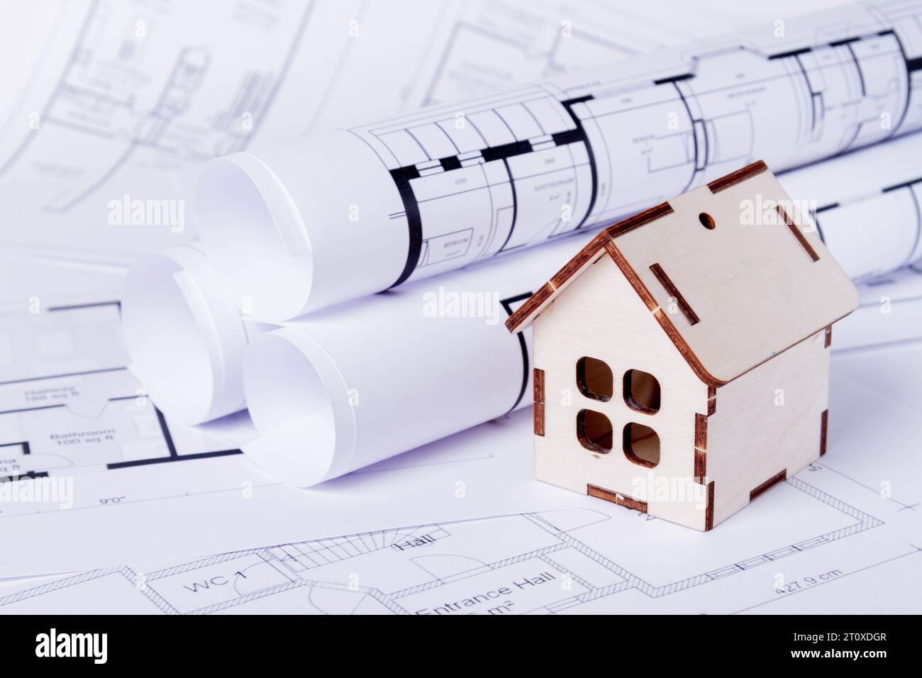 Home construction. Construction scheme. Work plan with dimensions and ...