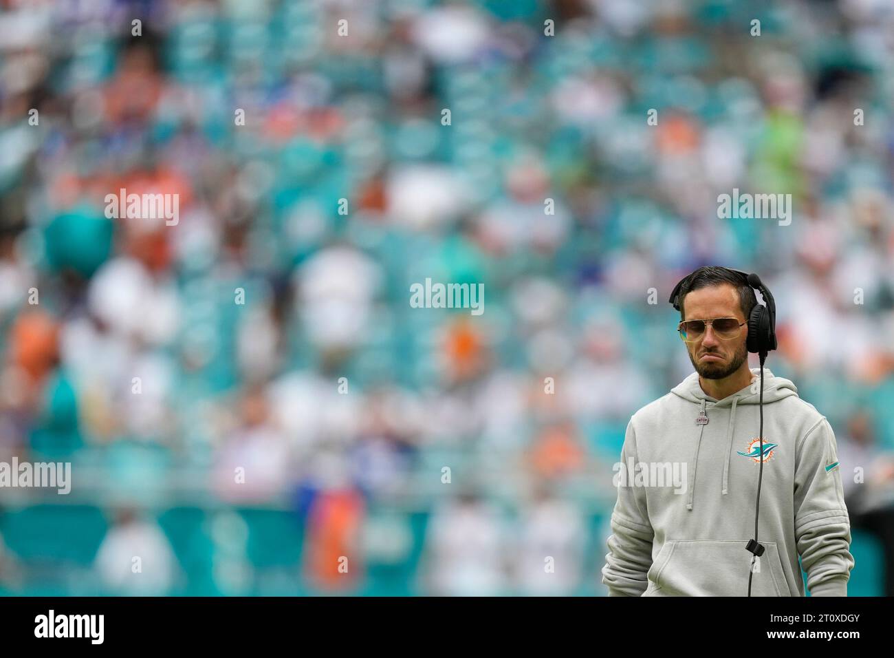 Miami Dolphins head coach Mike McDaniel reacts on the sideline during ...