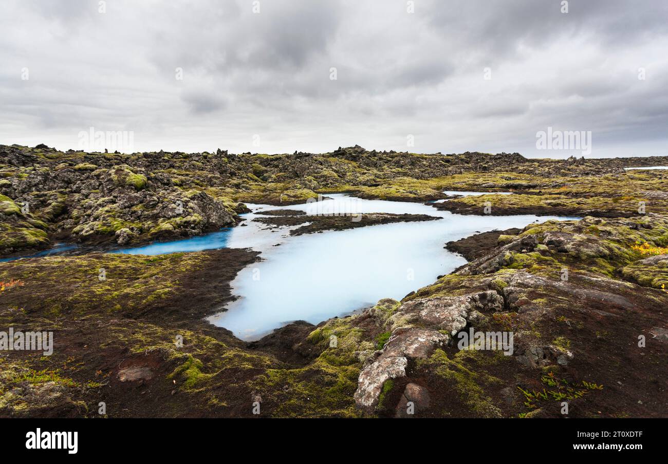 Blue lagoon lava moss hi-res stock photography and images - Alamy