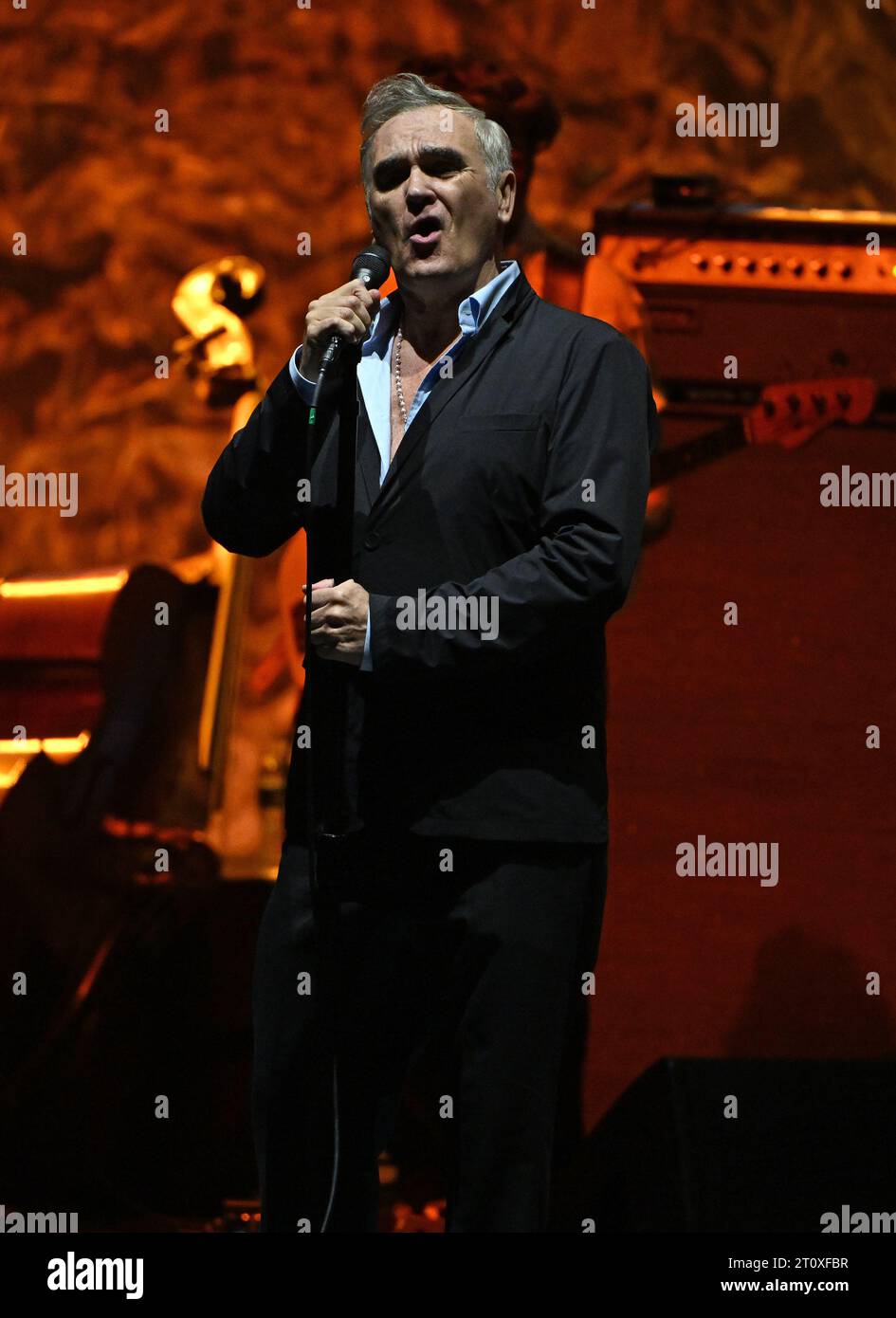 Hollywood FL, USA. 08th Oct, 2023. Morrissey performs during his 40 ...