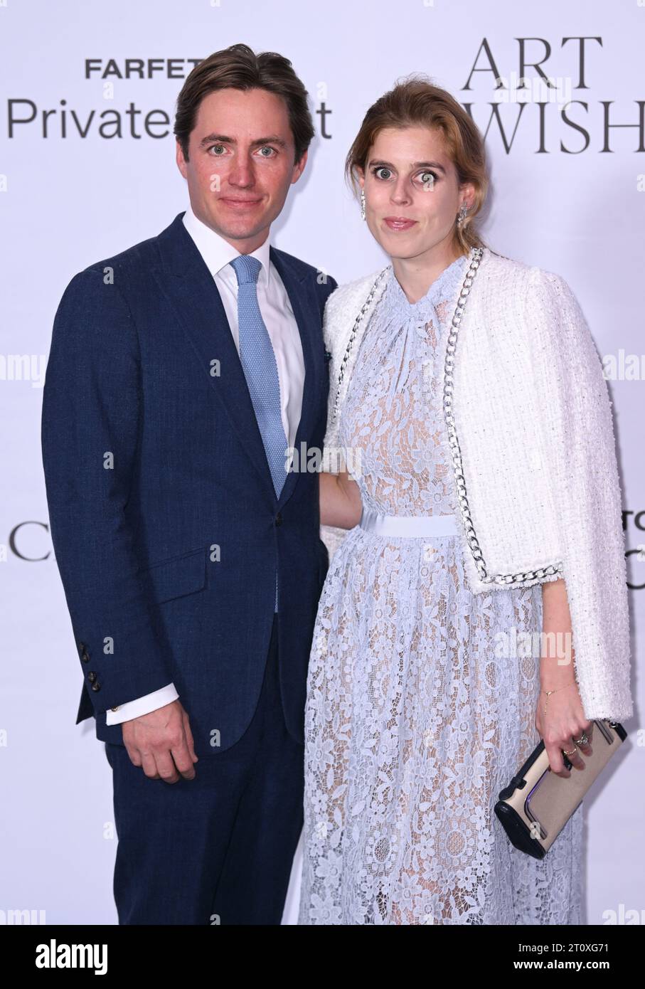 London, UK. October 9th, 2023. Princess Beatrice and Edoardo Mapelli ...