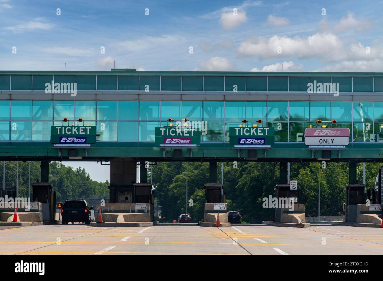 Penns Grove, NJ, USA-July 6, 2023; Drivers perspective of the New ...