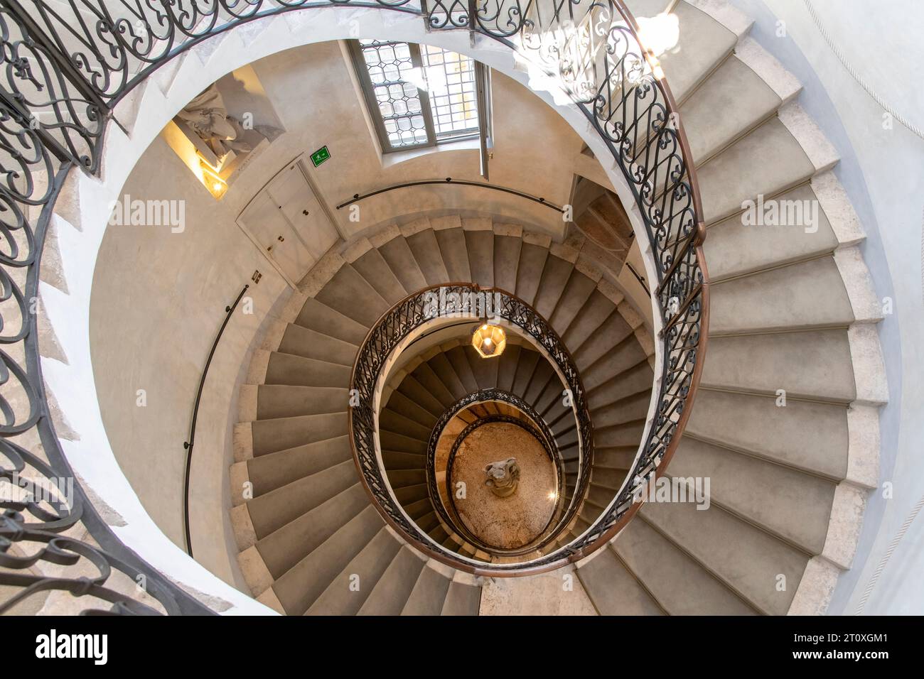 Verona, Italy-June 12, 2023; Birds eye view of the helicoidal stone ...