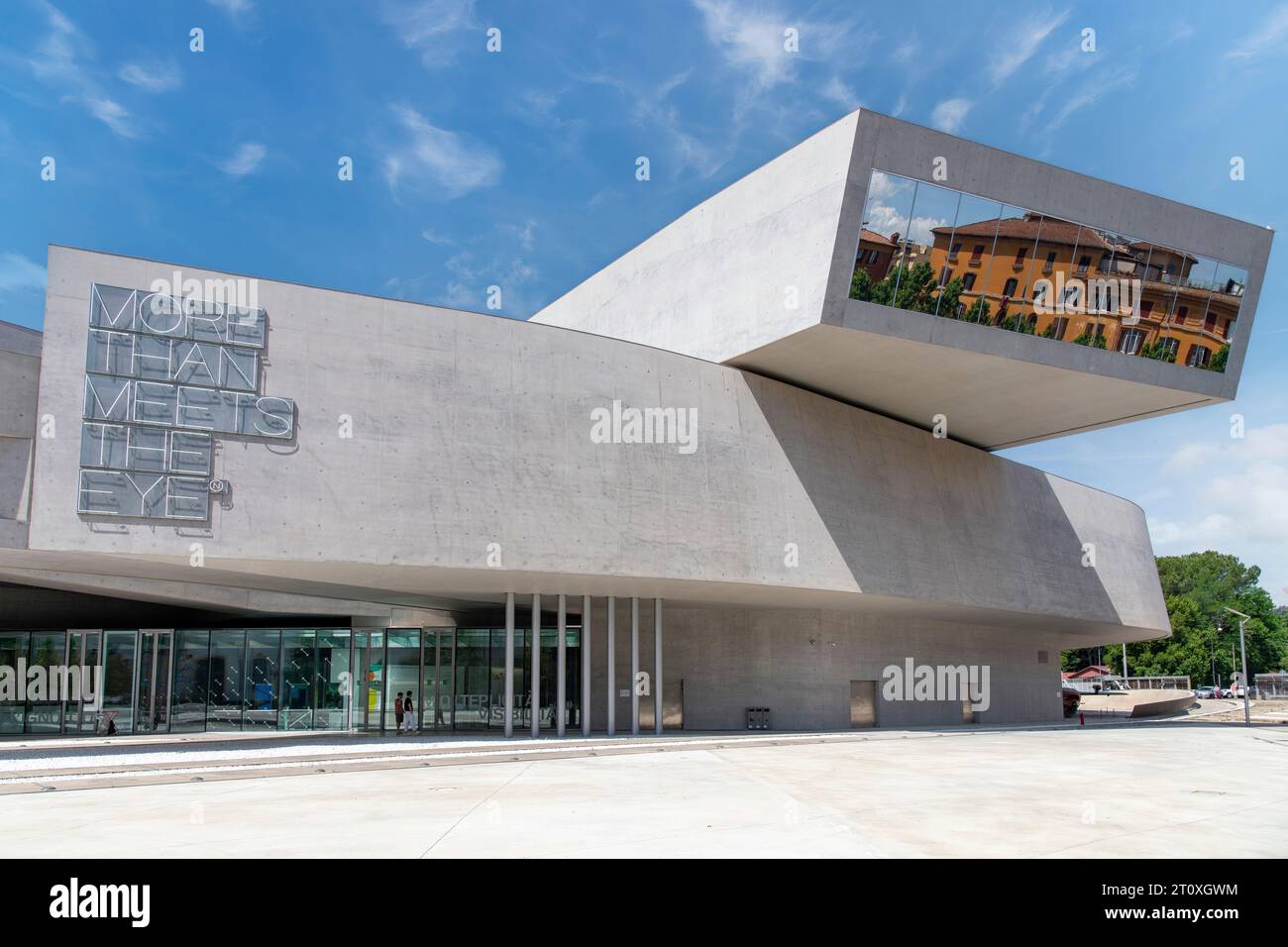 Rome, Italy-June 10, 2023; Façade of MAXXI national museum of 21st ...