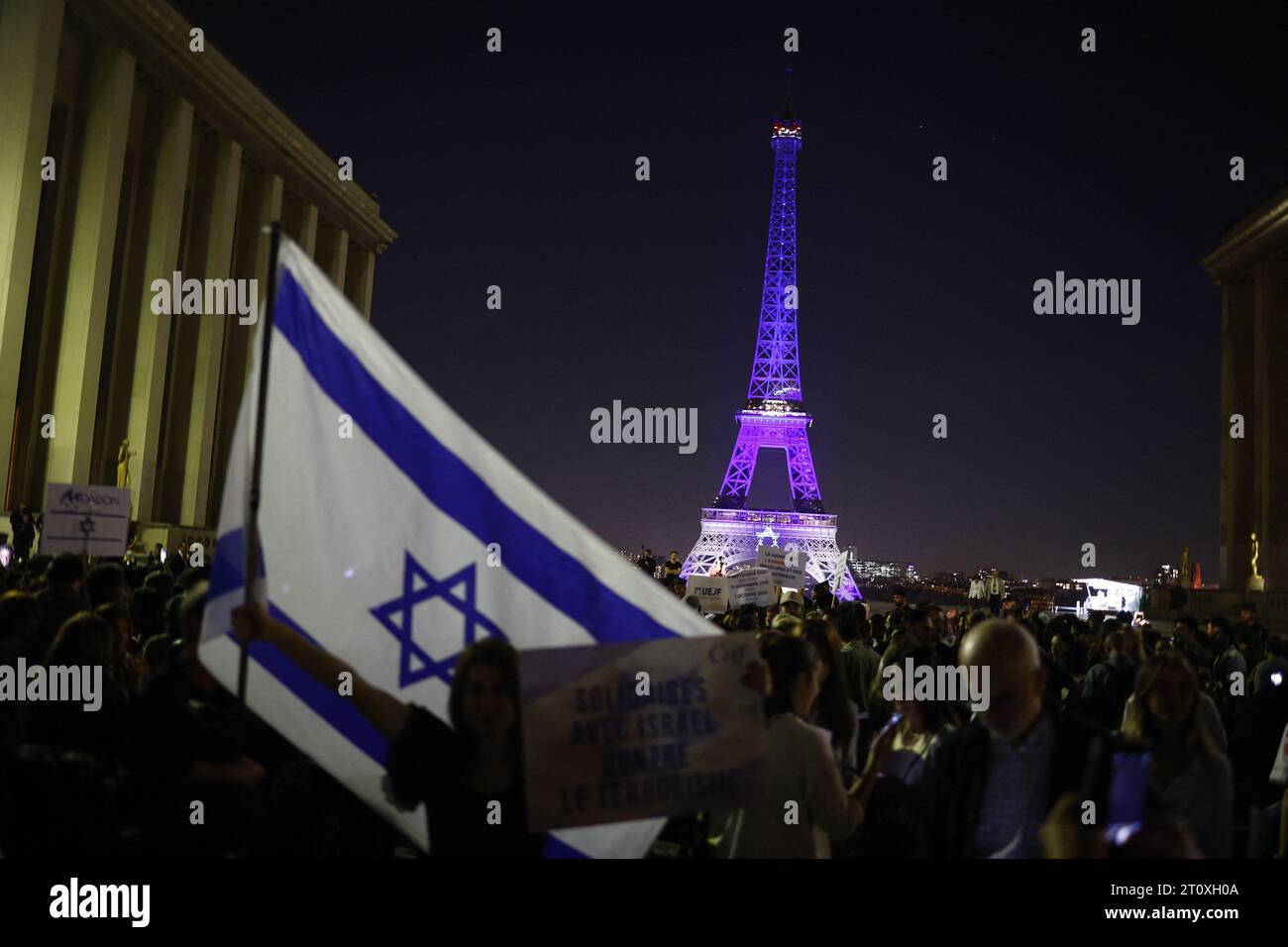 Paris, France. 09th Oct, 2023. Atmosphere and view of the Eiffel Tower ...