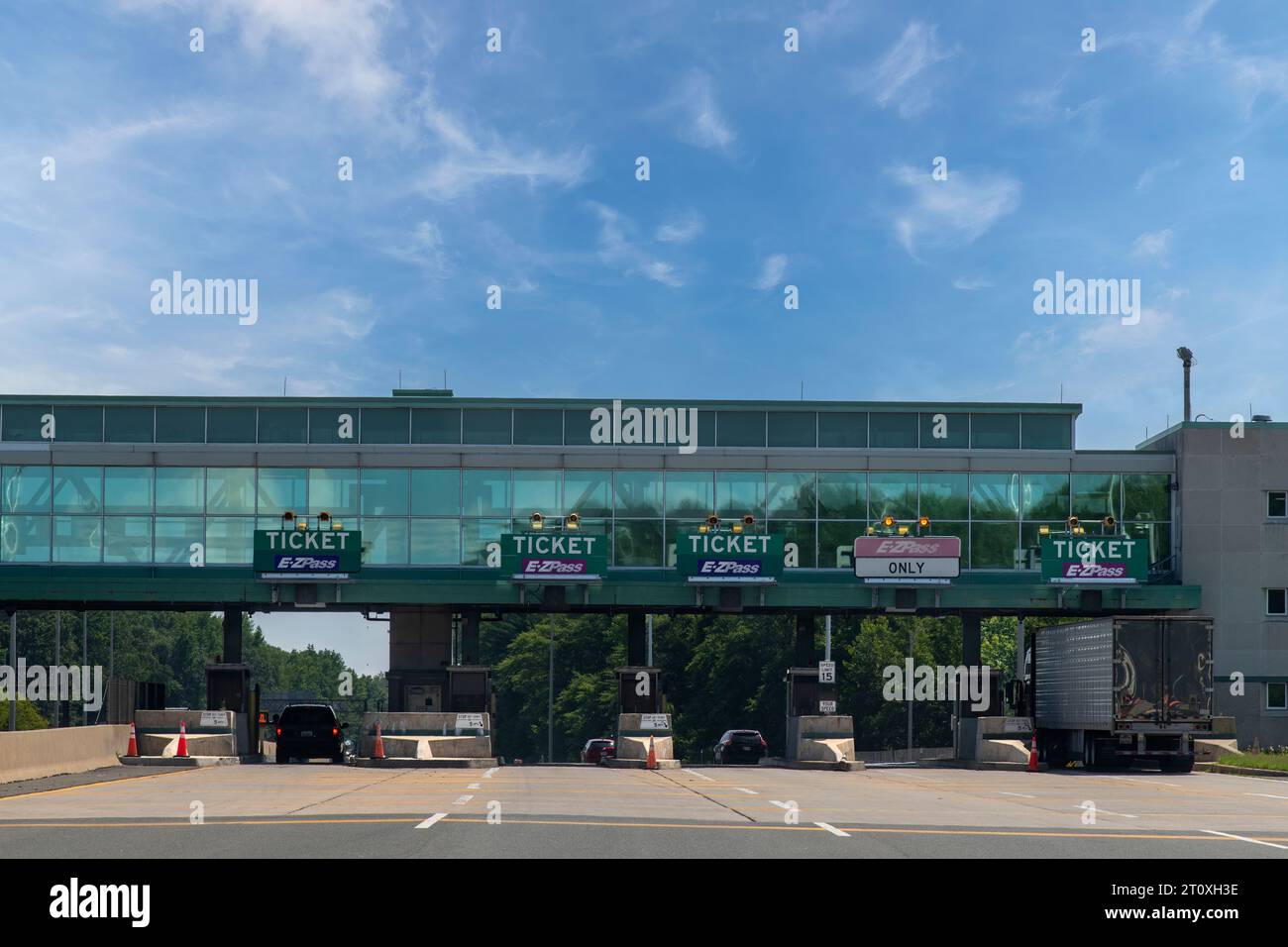 Penns Grove, NJ, USA-July 6, 2023; Drivers perspective of the New ...