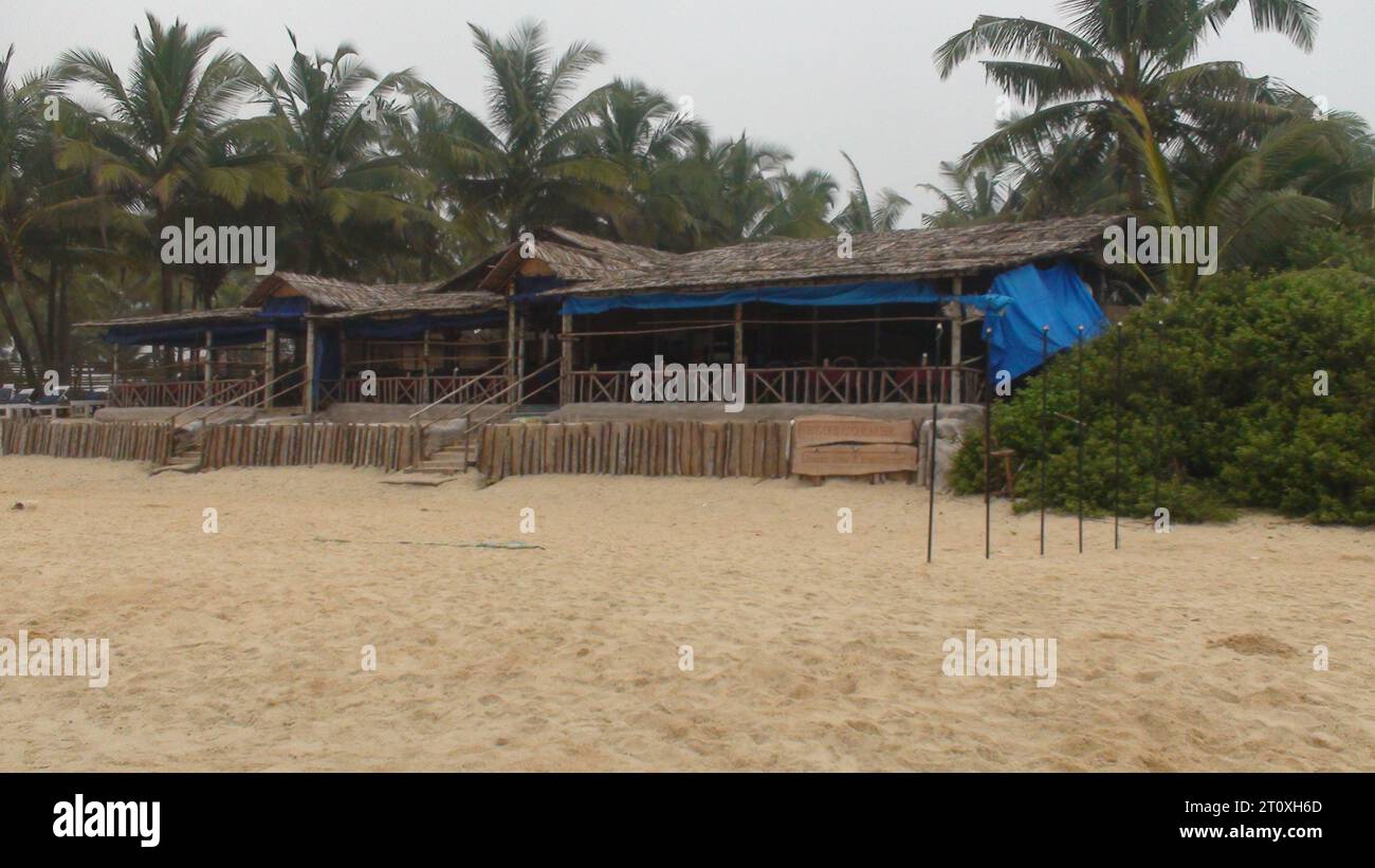 A beach shack on Benaulim beach in the Indian state of Goa Stock Photo ...