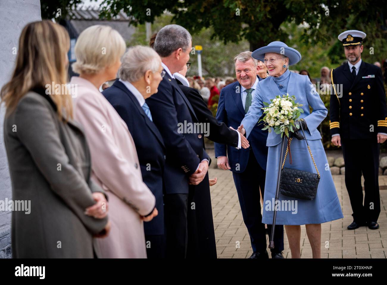 Queen Margrethe and Foreign Minister Lars Loekke Rasmussen arrive for a ...