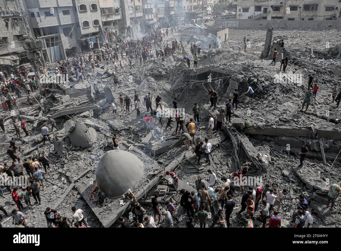 October 9, 2023: Gaza Strip, Palestine. 09 October 2023. Palestinians ...