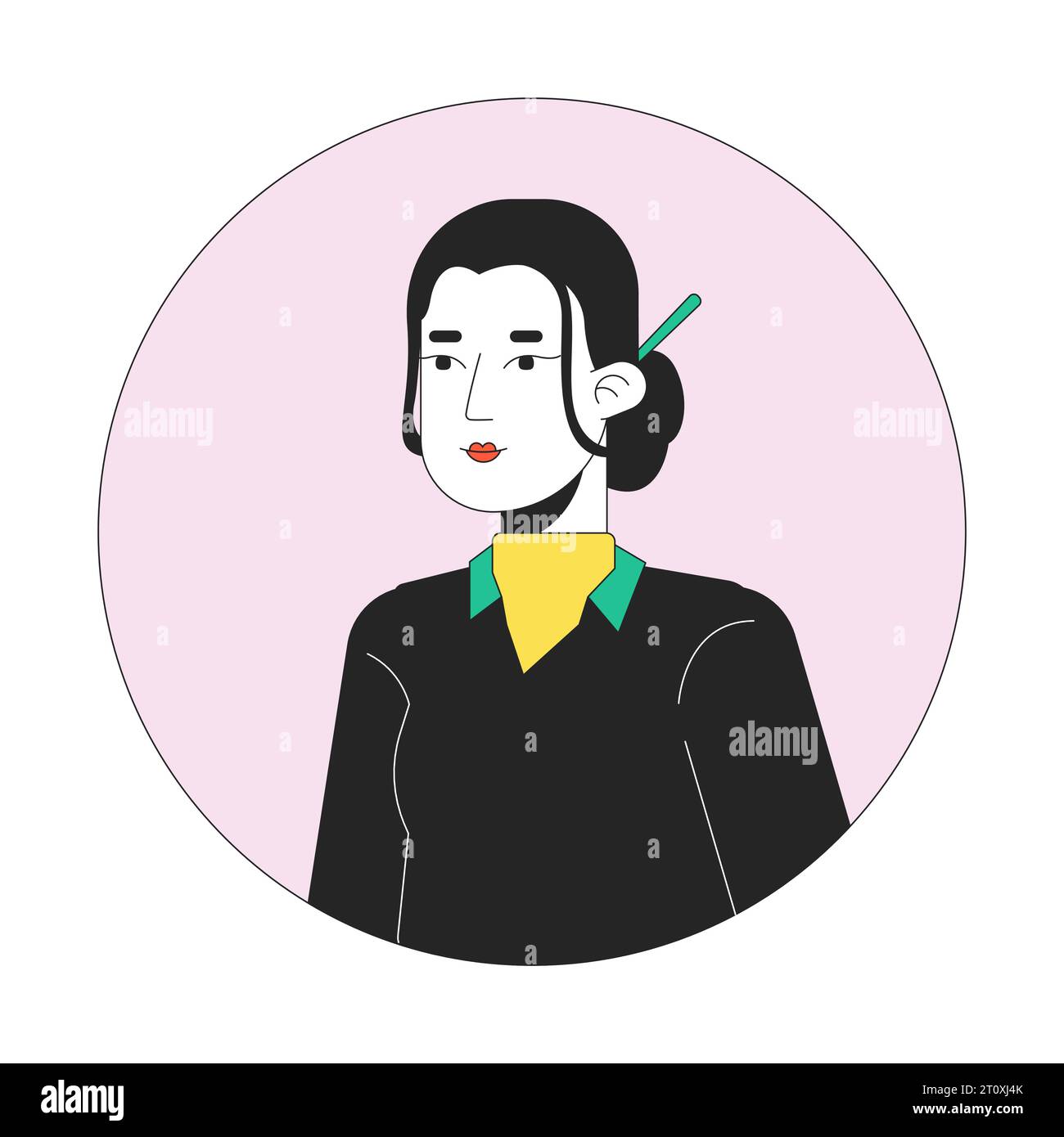 Portrait japanese office lady Stock Vector Images - Alamy