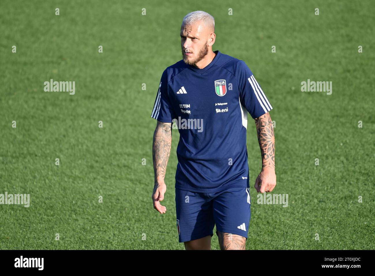 Florence, Italy. 09th Oct, 2023. Italian player Federico Dimarco during ...