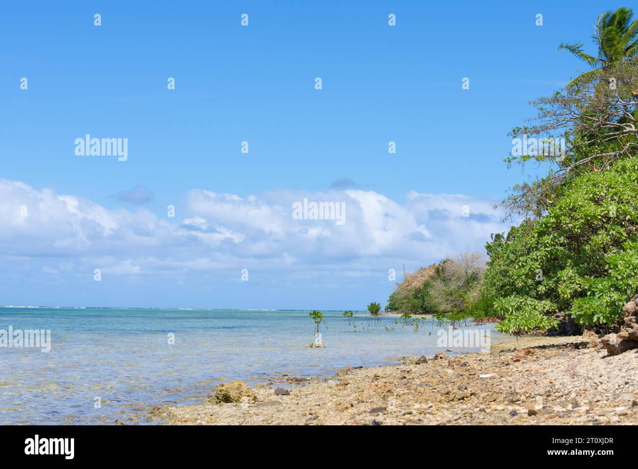 Scenic beach and view to sea Beach on mainland side of Yanuca Island ...