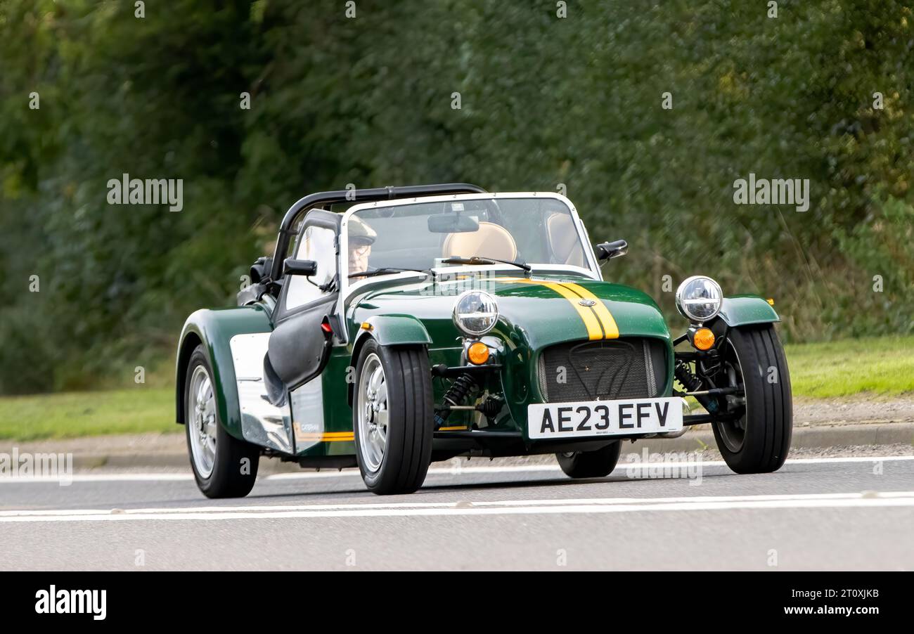 Bicester,Oxon.,UK - Oct 8th 2023: 2023 green Caterham 7 classic car ...