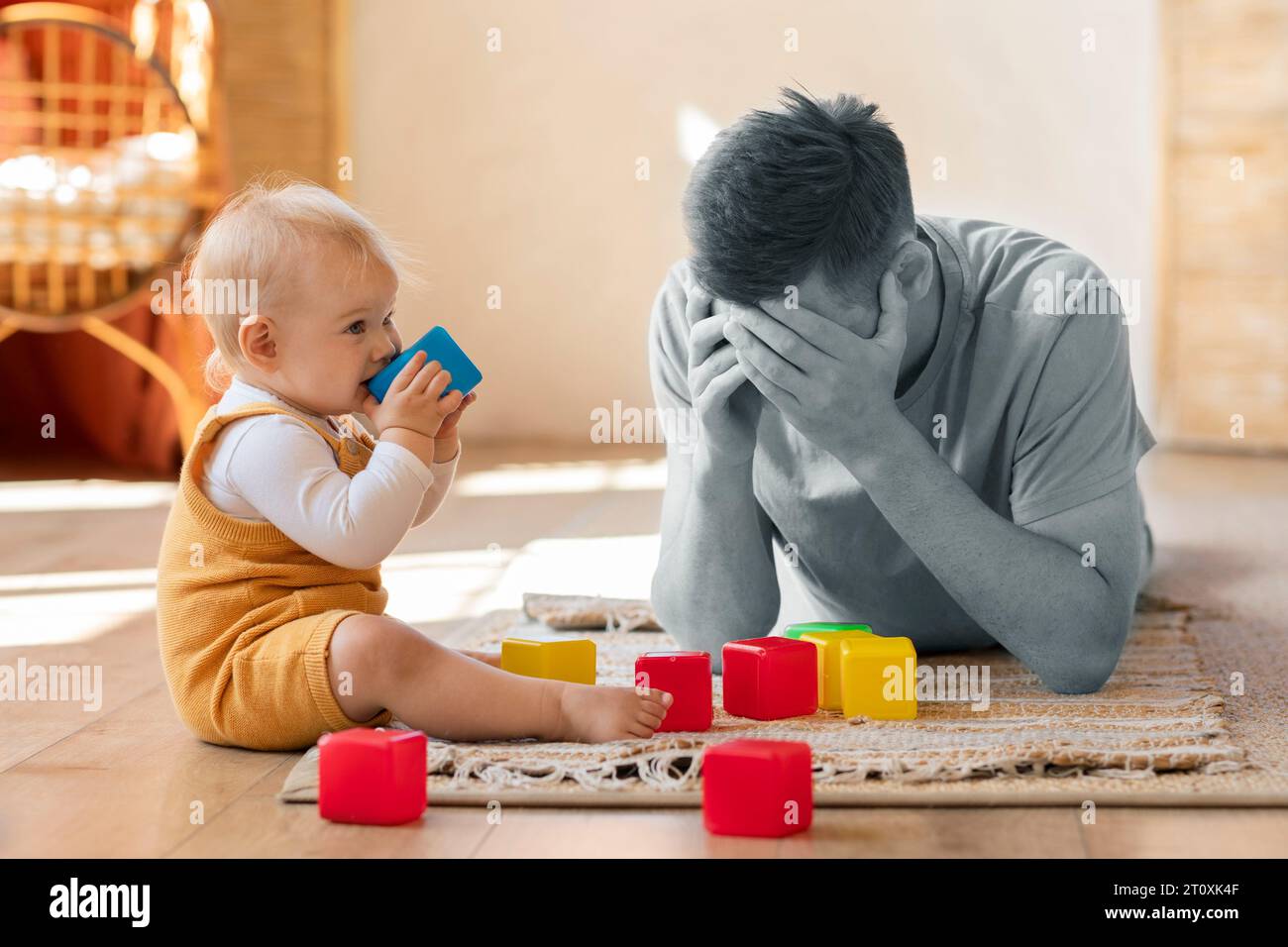 Newborn baby father depression hi-res stock photography and images - Alamy