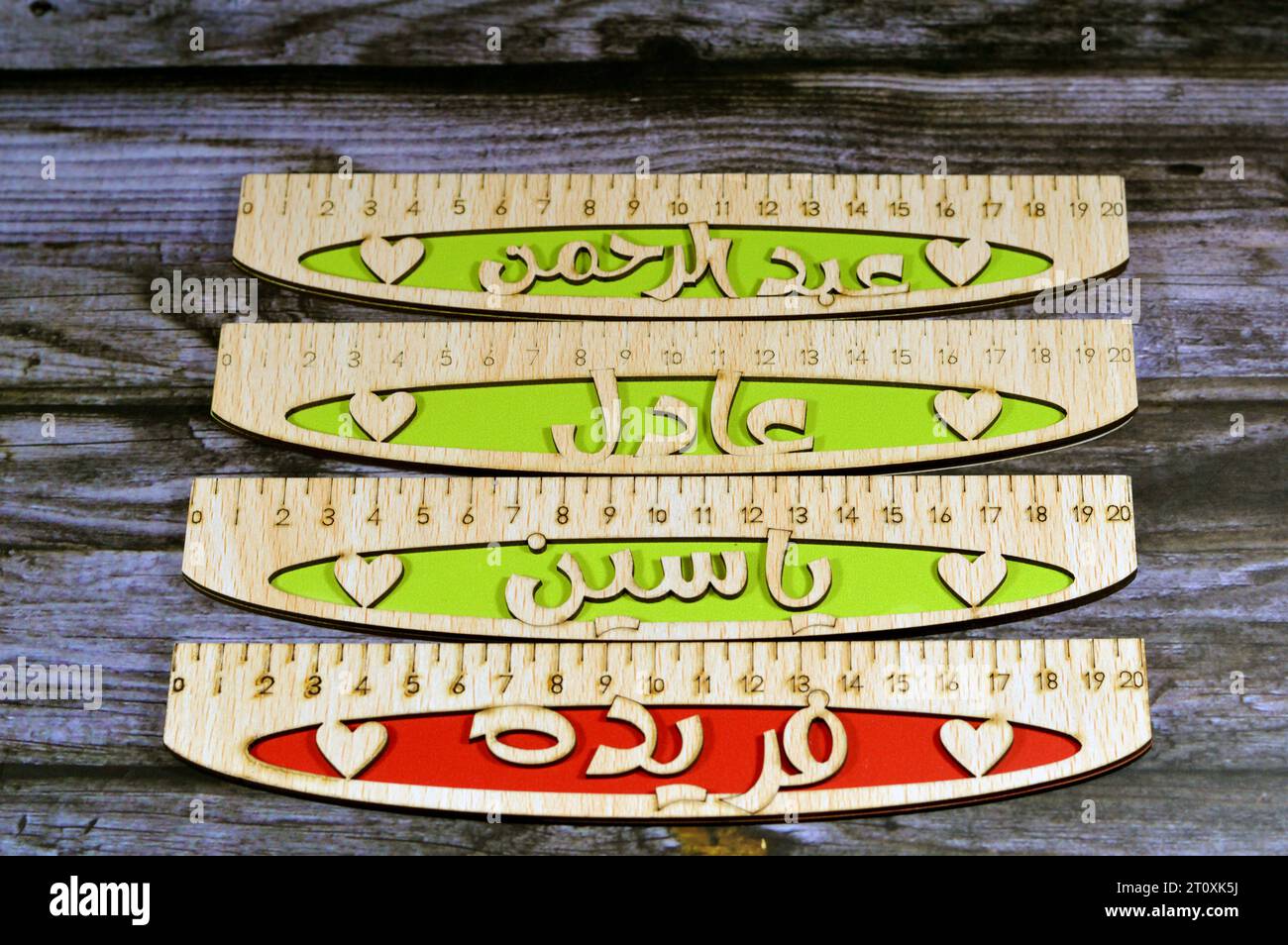 Translation of Arabic Names on rulers ( AbdulRahman, Yassin, Adel ...