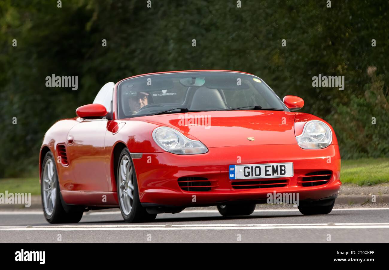 Bicester,Oxon.,UK - Oct 8th 2023:2004 red Porsche Boxster S classic car ...