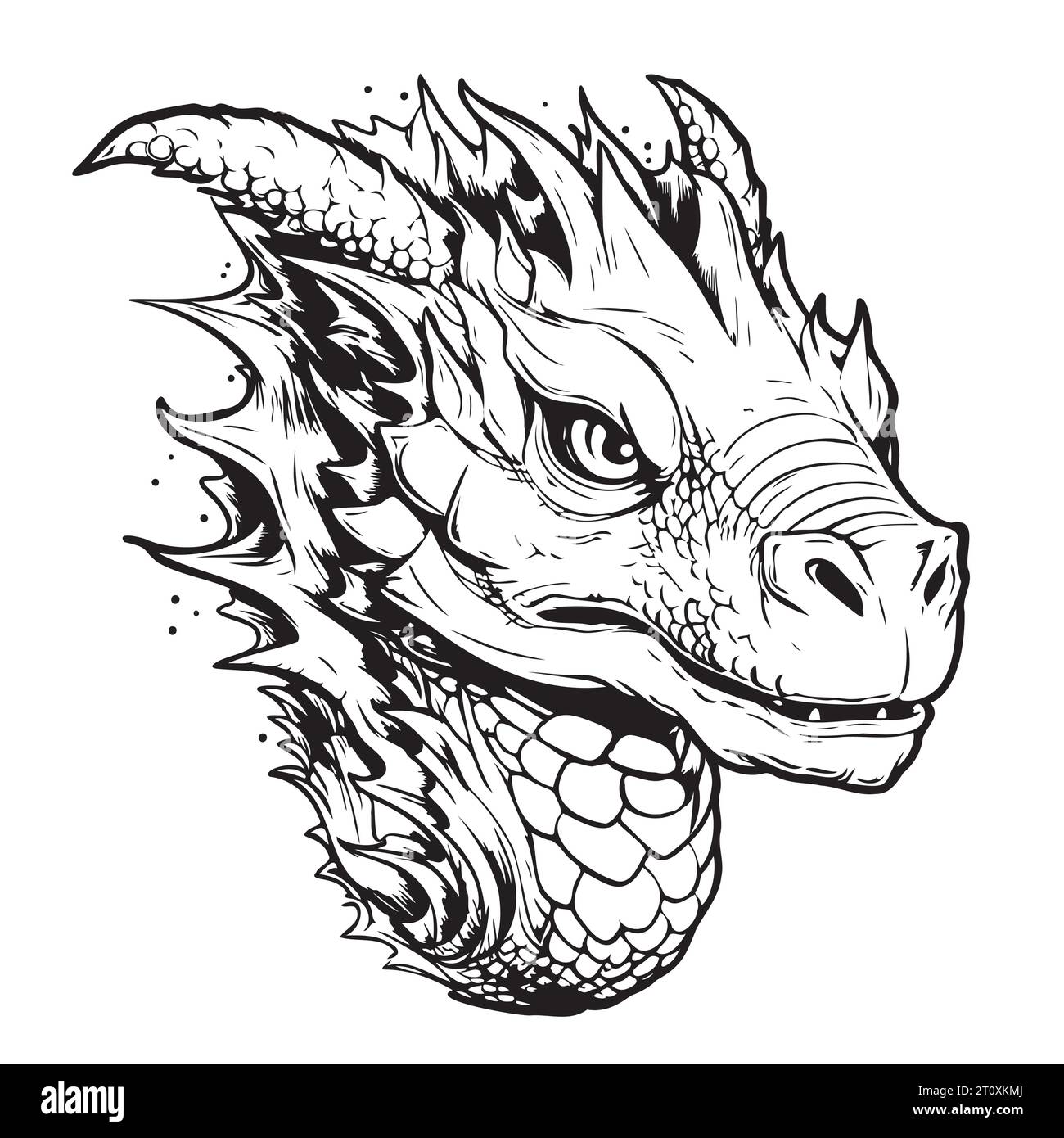 Dragon Face Drawing For Kids