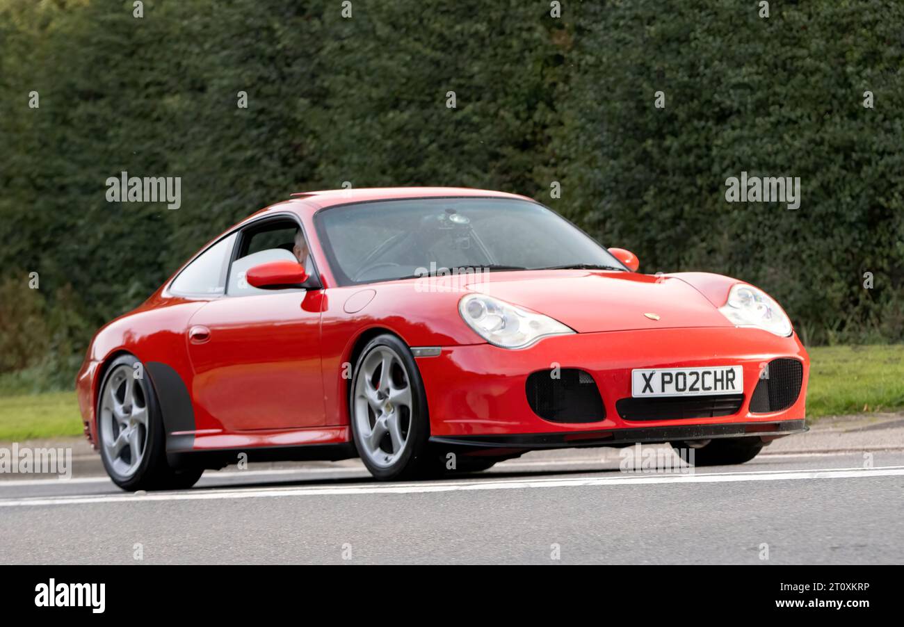 Bicester,Oxon.,UK - Oct 8th 2023: 2002 red Porsche 911 CARRERA 4S TIP S ...