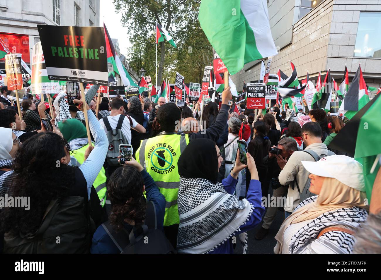 London, UK, 9th October 2023. As the terrible situation continues in ...