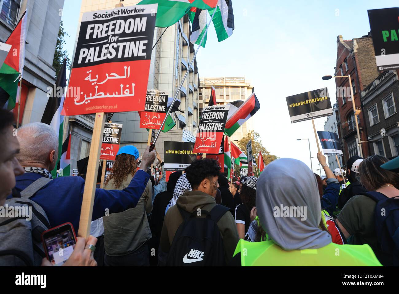 London, UK, 9th October 2023. As the terrible situation continues in ...