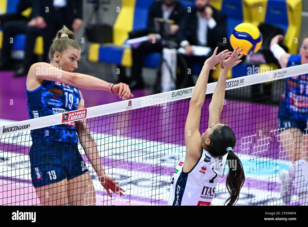 Treviso, Italy. 08th Oct, 2023. Spike of Sarah Fahr during Prosecco Doc ...