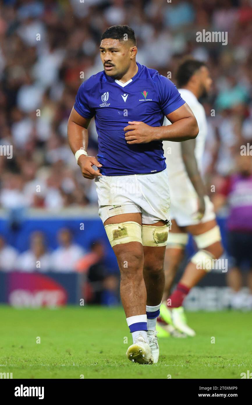 Lille, France. 7th Oct, 2023. Fritz Lee of Samoa during the Rugby World ...