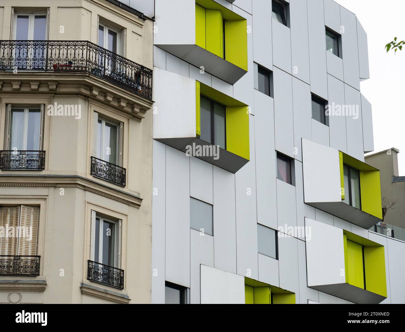 Paris, France - May 11th 2023: Historic and modern architecture in Rue ...