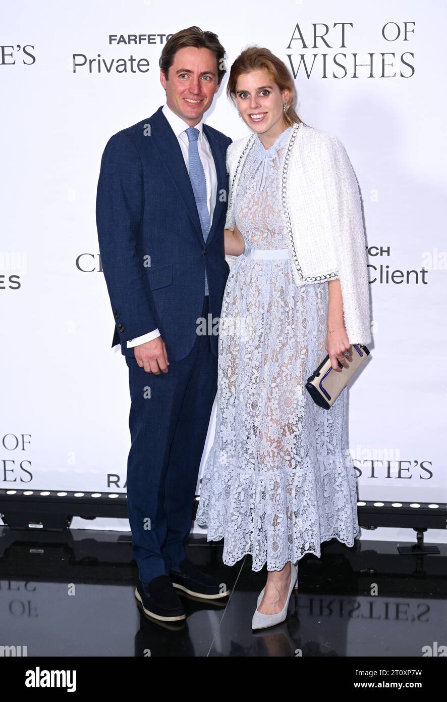London, UK. October 9th, 2023. Princess Beatrice and Edoardo Mapelli ...