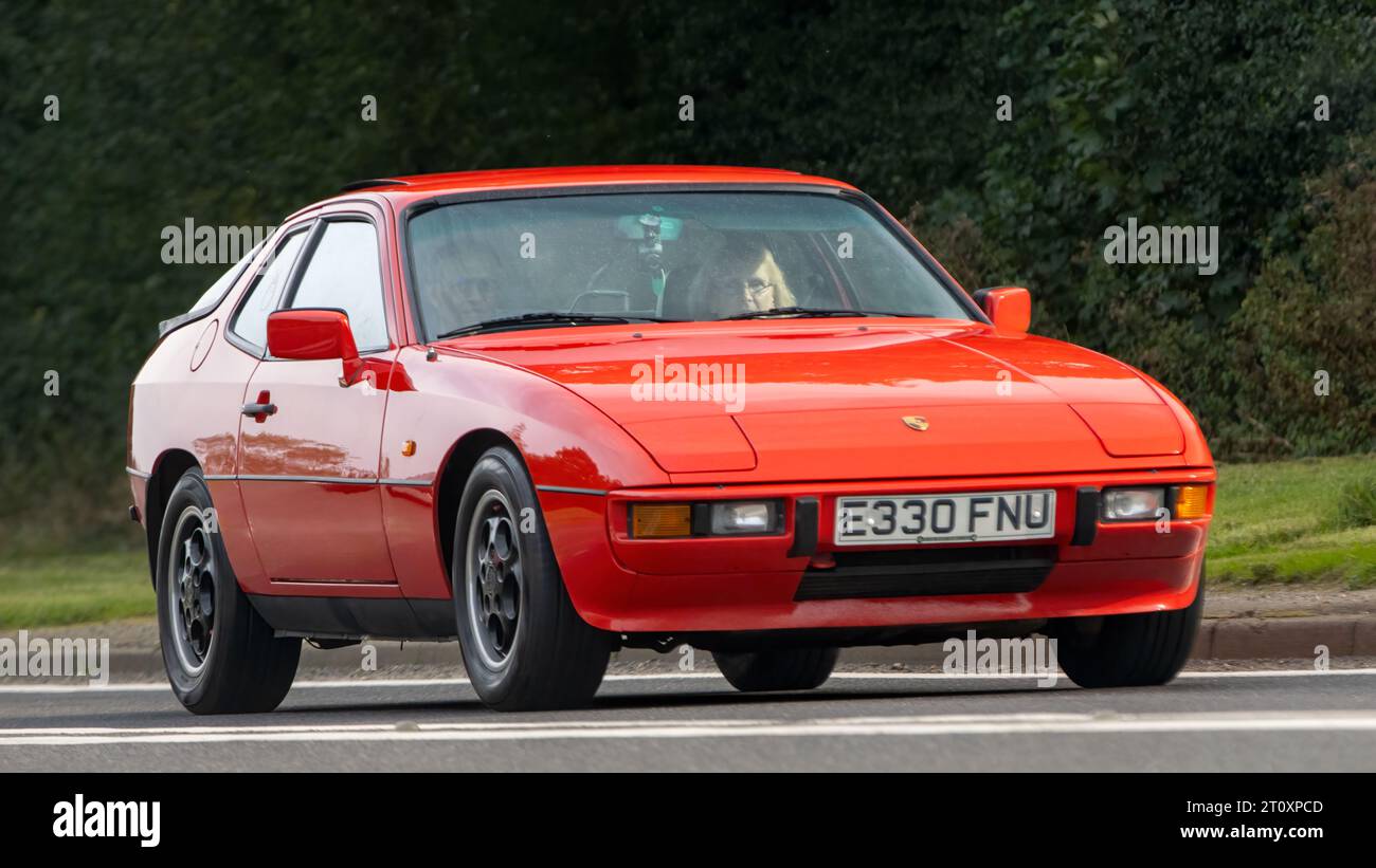 Bicester,Oxon.,UK - Oct 8th 2023: 1987 red Porsche 924 classic car ...