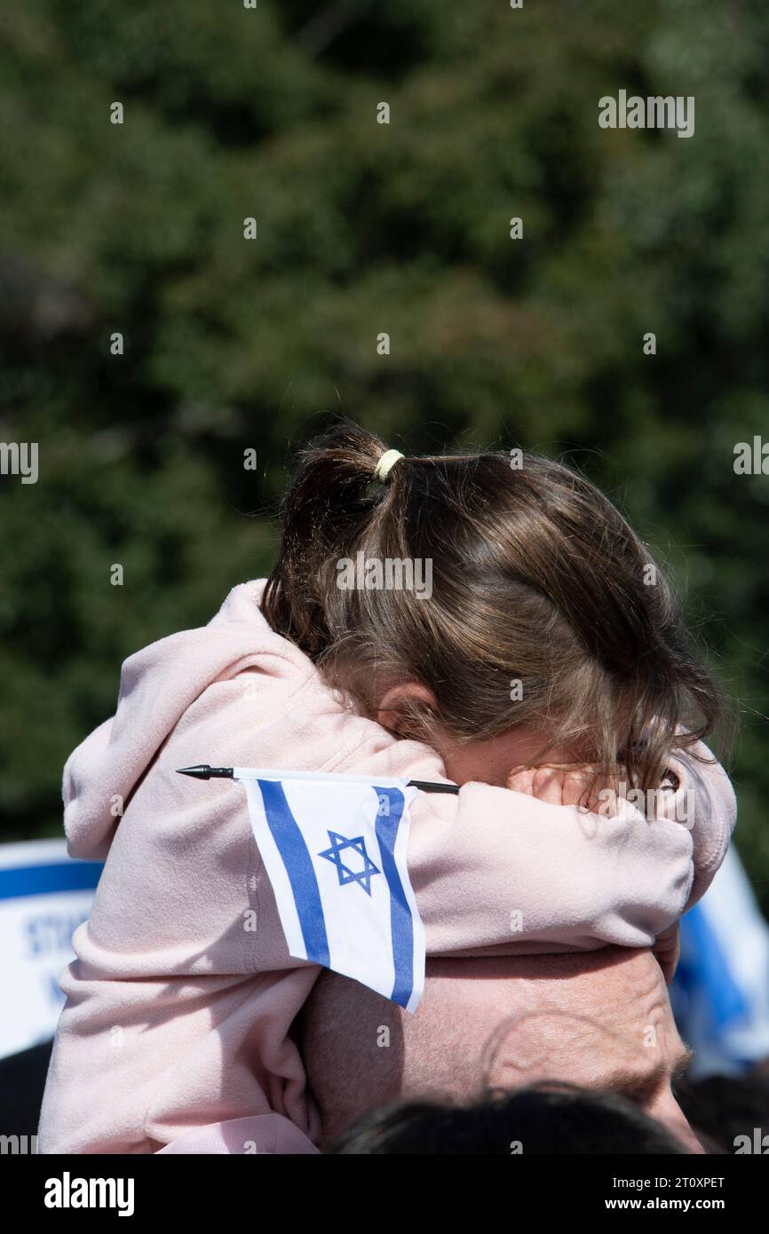 Boston, Massachusetts, USA October 9, 2023 People rallying in support ...
