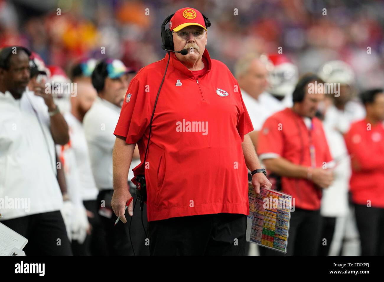 Kansas City Chiefs head coach Andy Reid stands on the sideline during ...