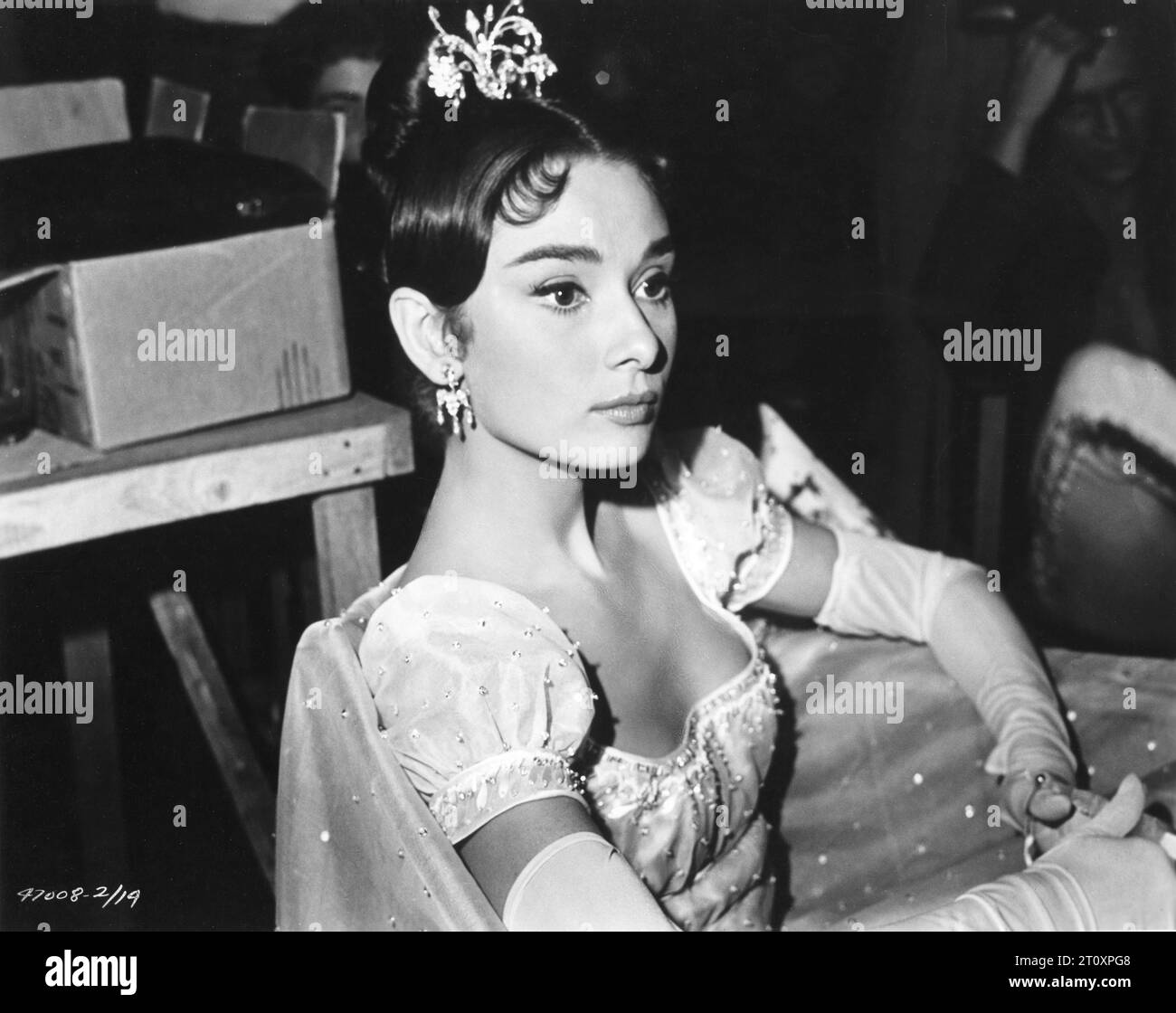 AUDREY HEPBURN On Set Candid Photo taken during the making of WAR AND ...