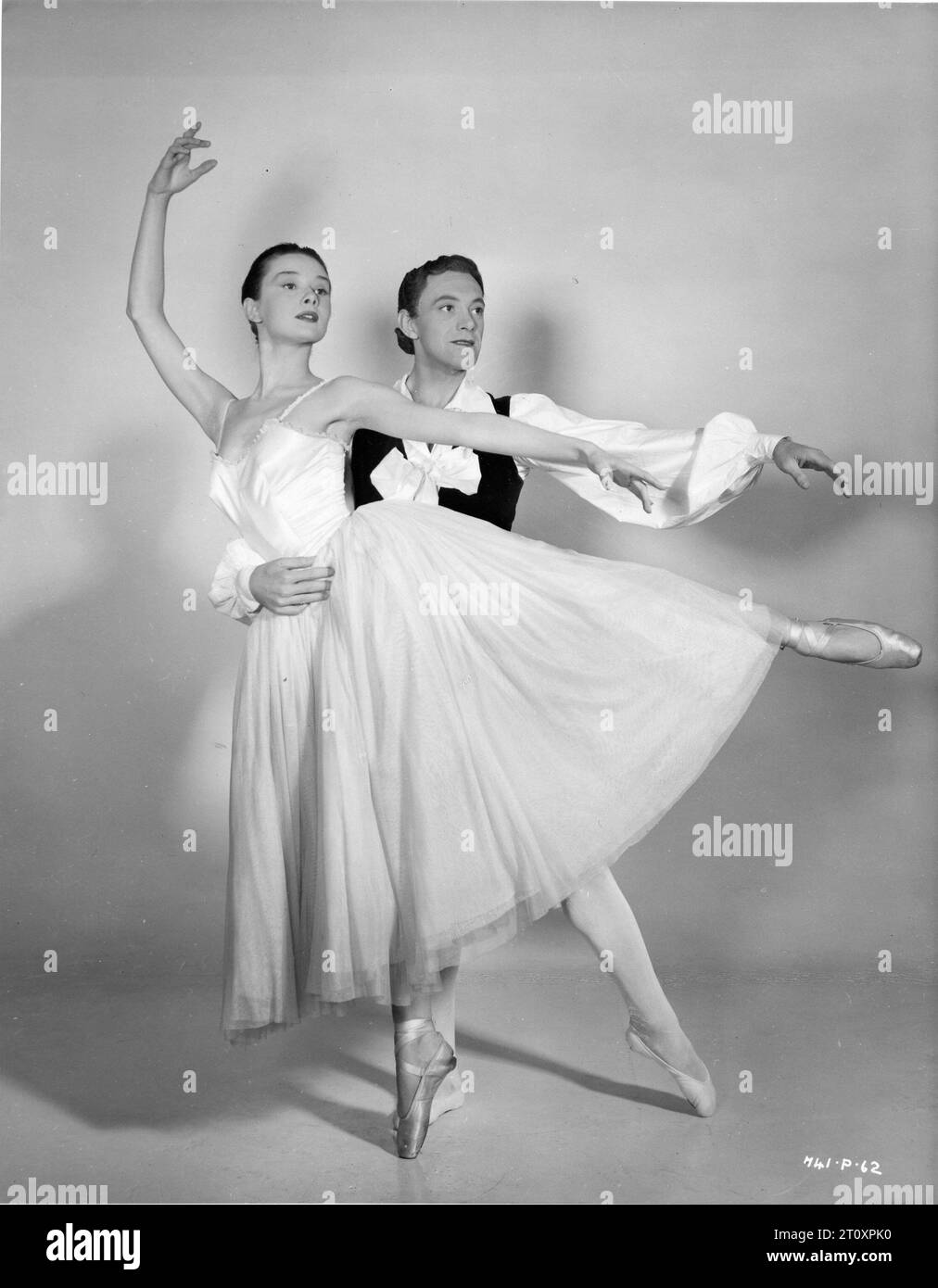 AUDREY HEPBURN and JOHN FIELD Publicity Portrait in a Ballet Pose for ...