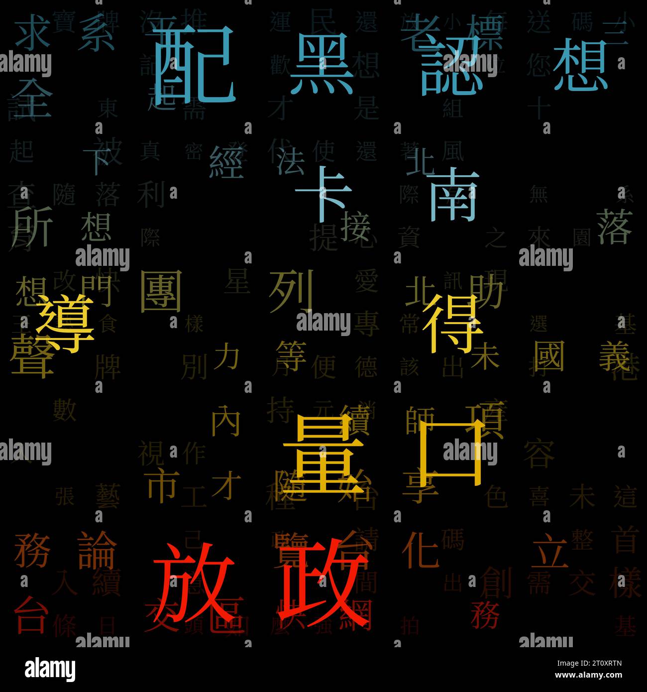 Letters matrix background. Random characters of Chinese traditional ...