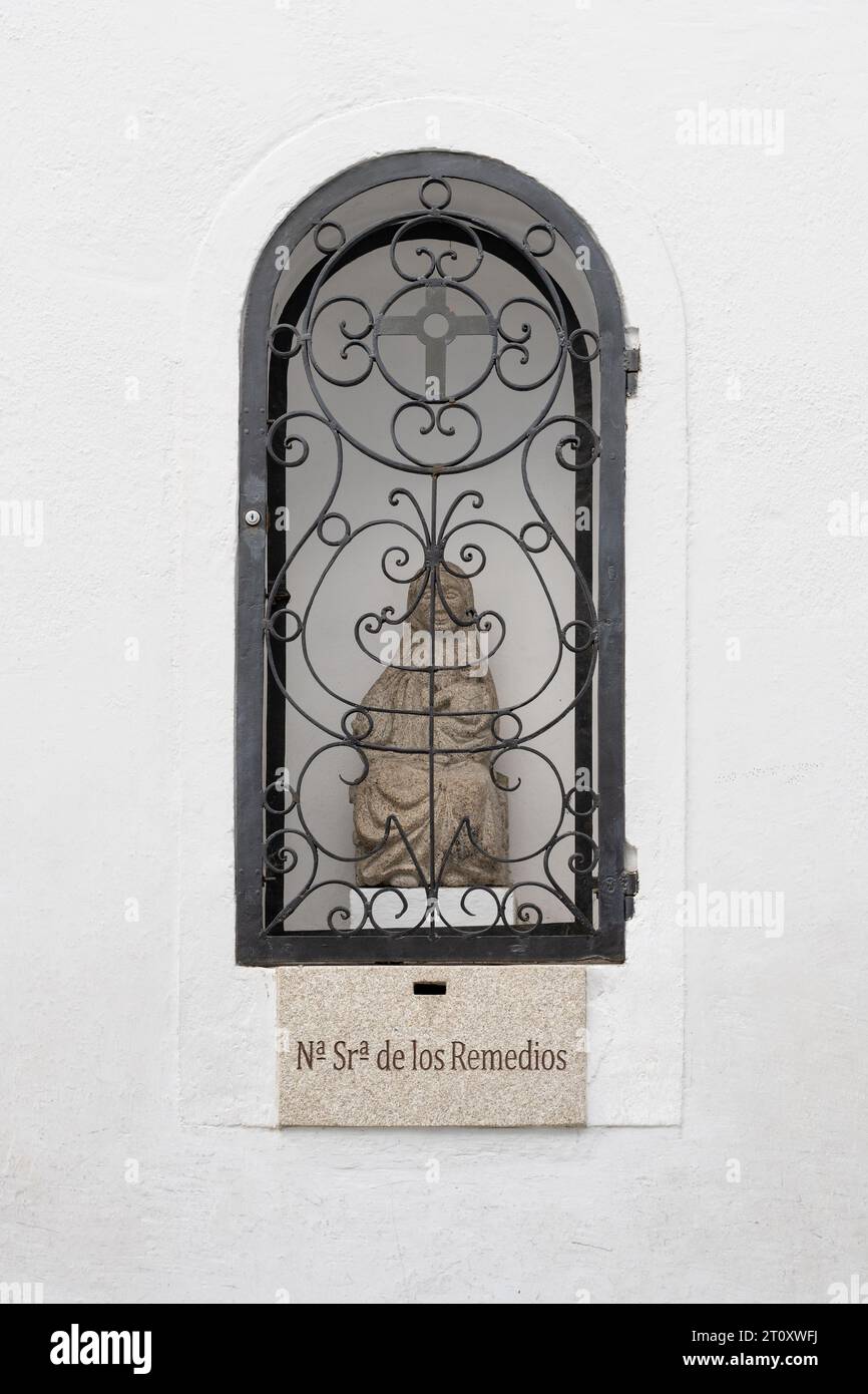 Our Lady of Remedies statue at the Pilgrims reception office, Santiago ...