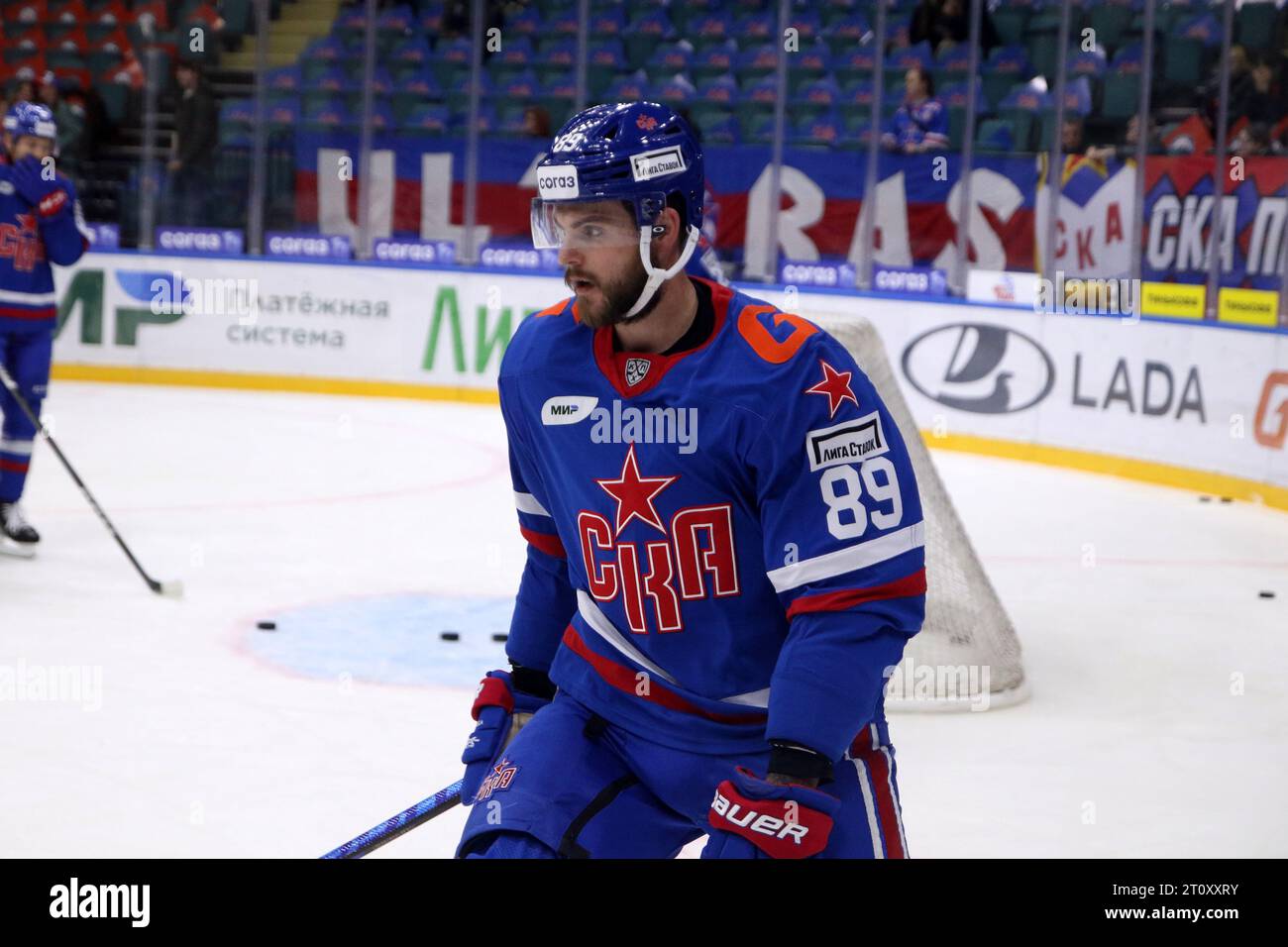 SKA Hockey Club player, Alexander Galchenyuk (89) seen in action during ...