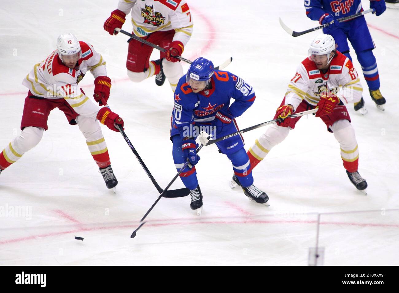 Kunlun Red Star Beijing Hockey Club player, Jack Rodewald (12), Nolan ...