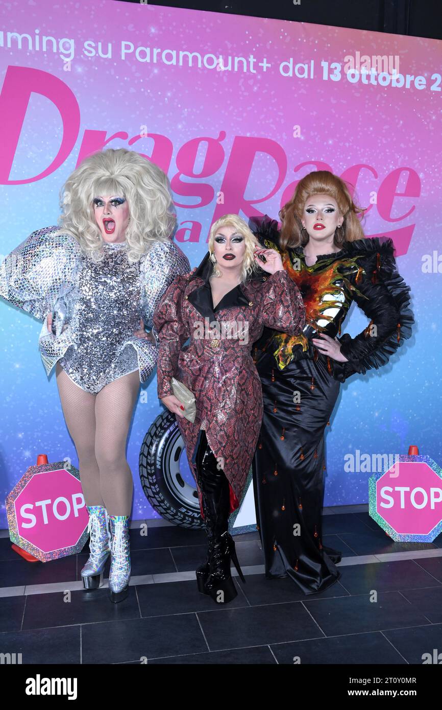 Milan, Italy. 09th Oct, 2023. Milan, Photocall Drag Race Italy ...
