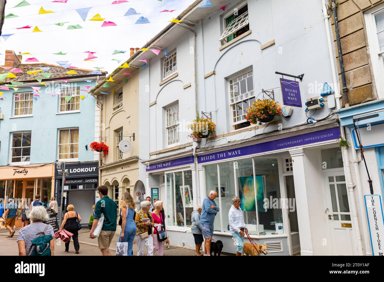 Falmouth, coastal town in Cornwall England, wide array of shops and ...