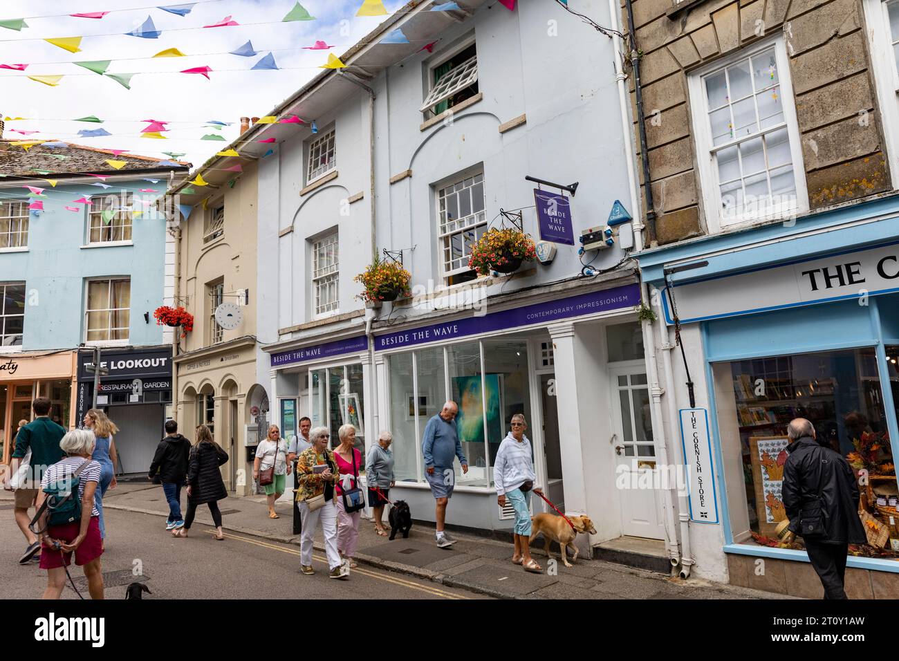 Falmouth, coastal town in Cornwall England, wide array of shops and ...