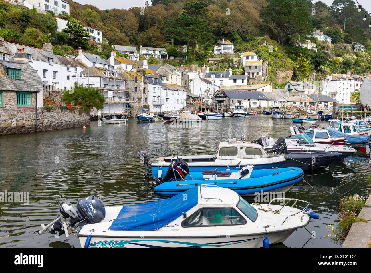 Polperro Cornwall small fishing village on the Cornish coast with ...
