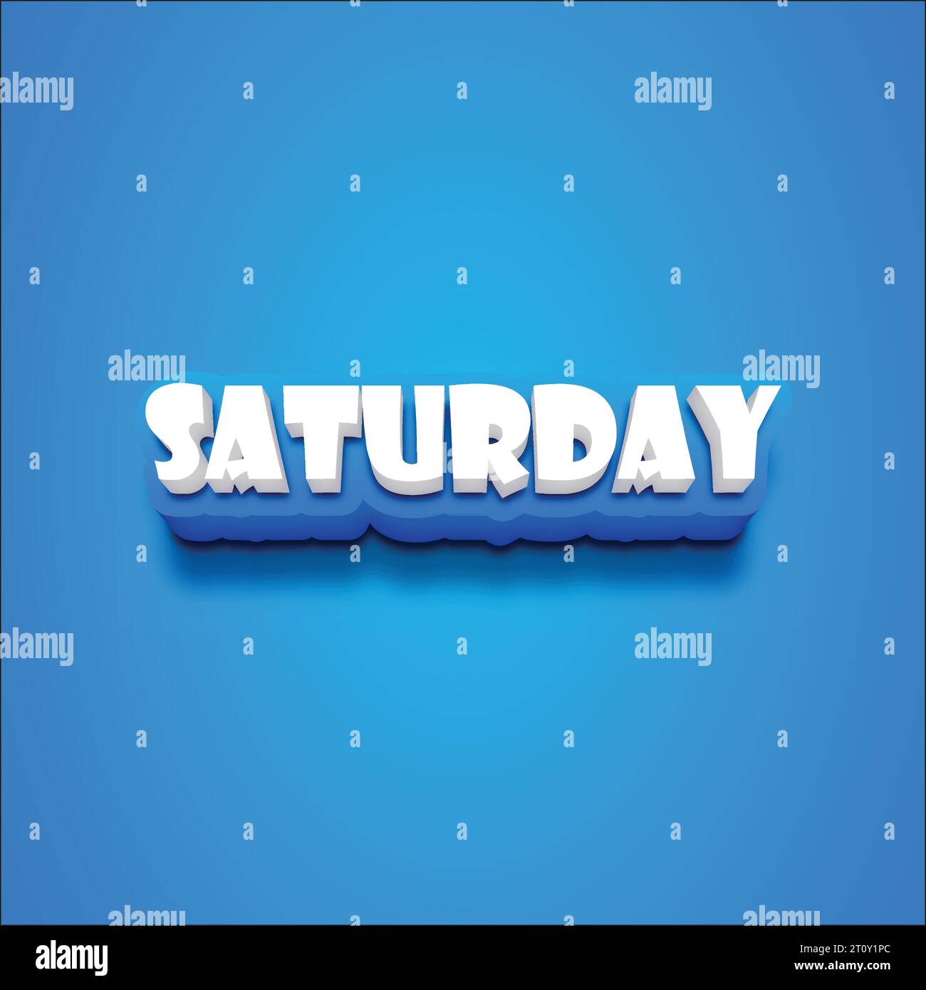Vector 3D saturday text on a blue blackground Stock Vector Image & Art ...