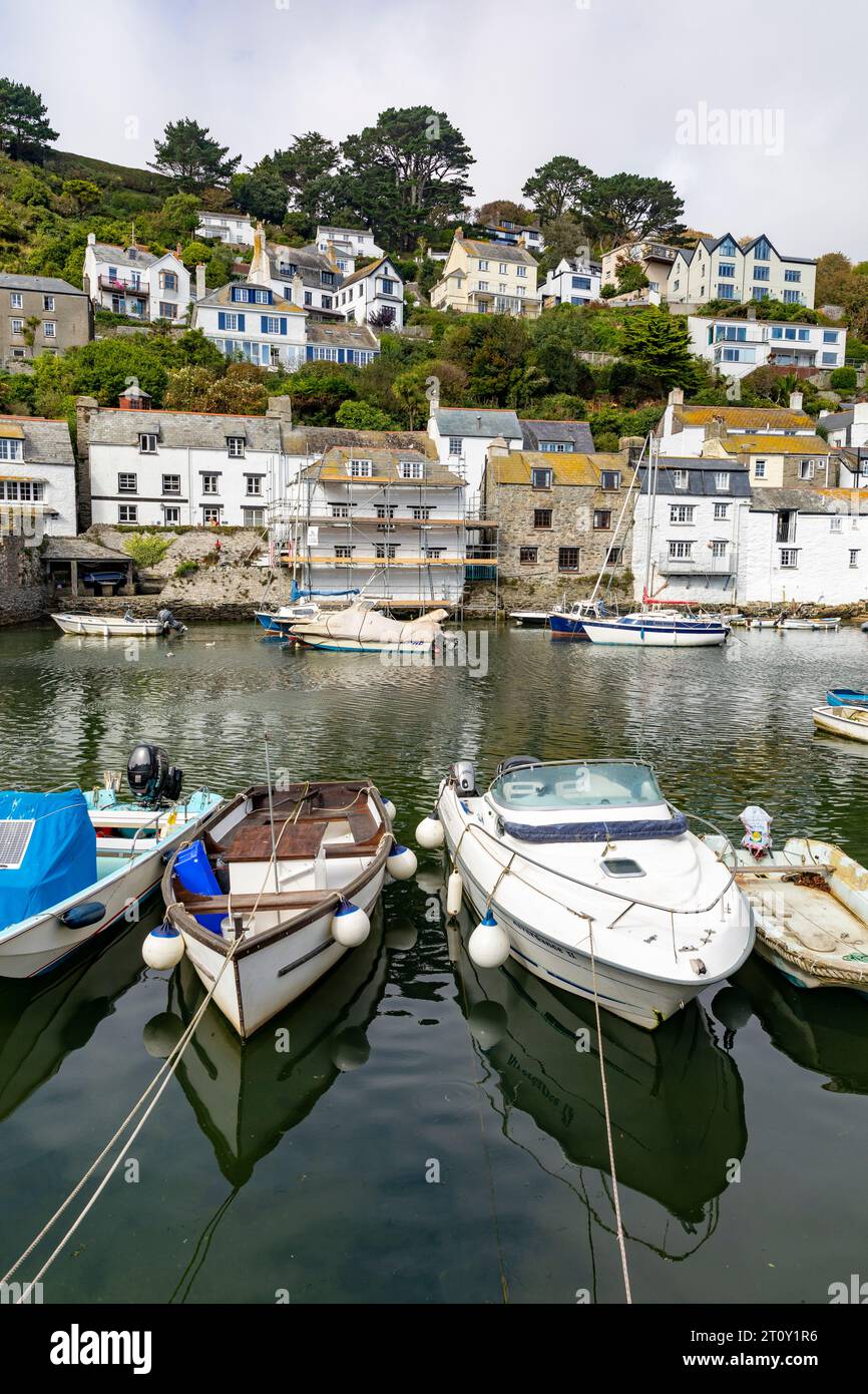 Polperro Cornwall small fishing village on the Cornish coast with ...