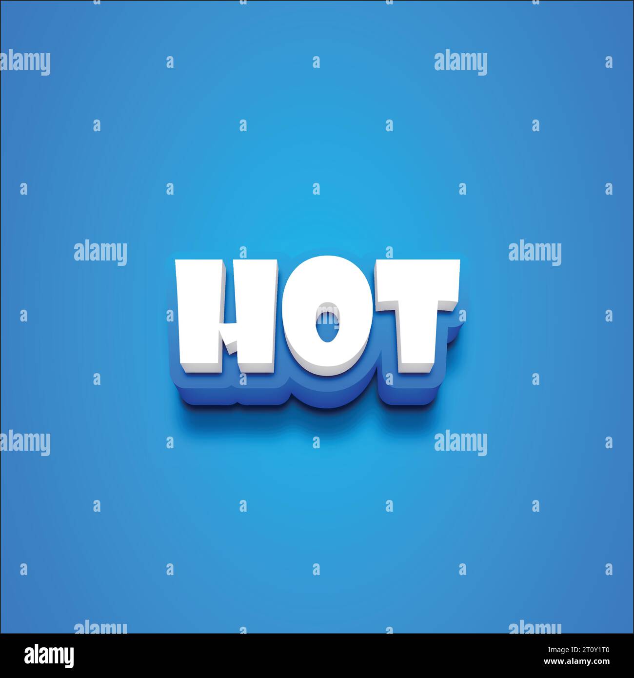 Vector 3D hot text on a blue blackground Stock Vector Image & Art - Alamy