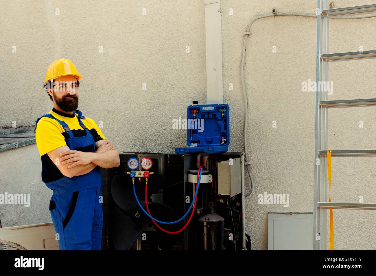 Portrait happy electrical engineer in hi-res stock photography and ...