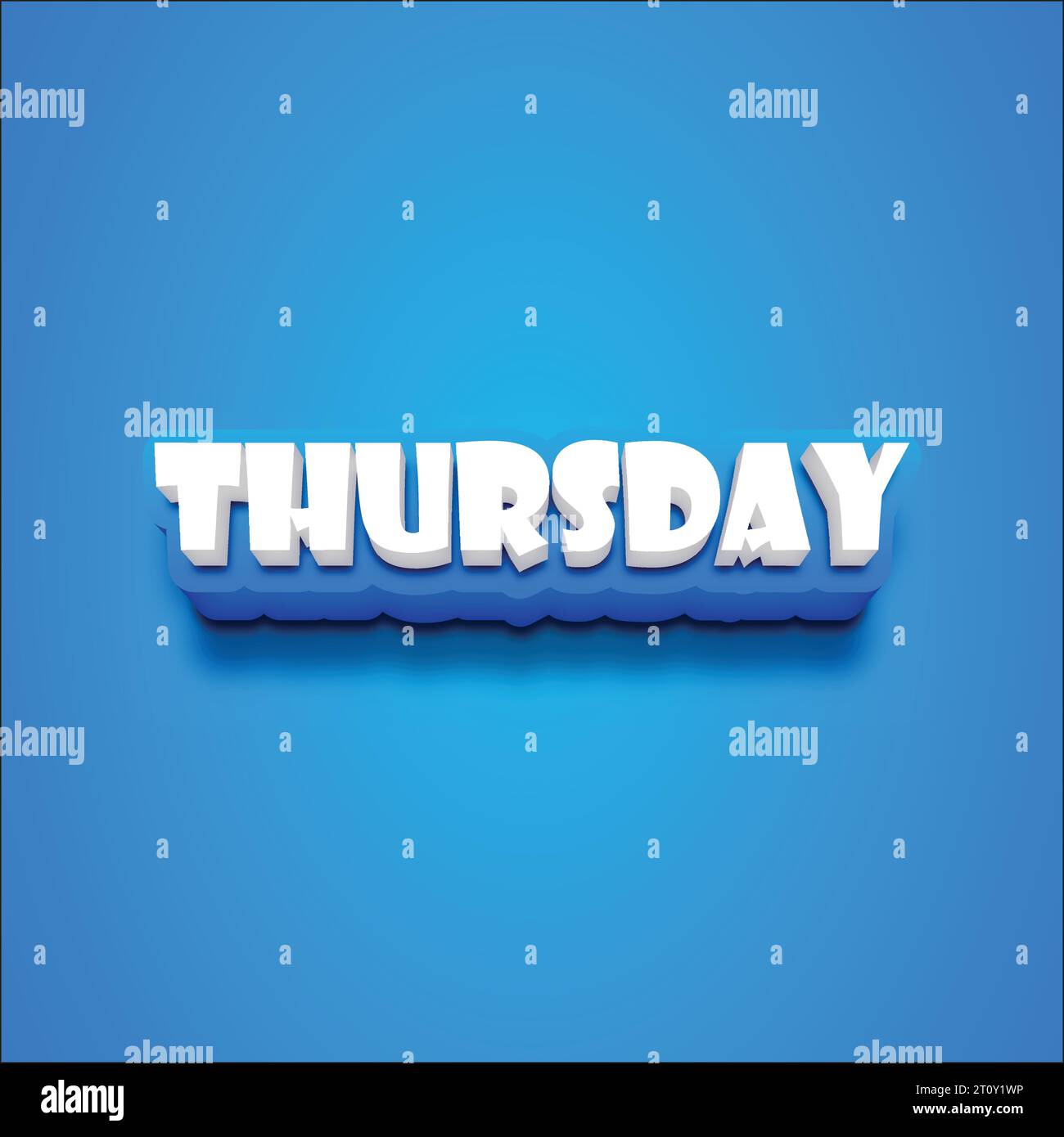 Vector 3D thursday text on a blue blackground Stock Vector Image & Art ...