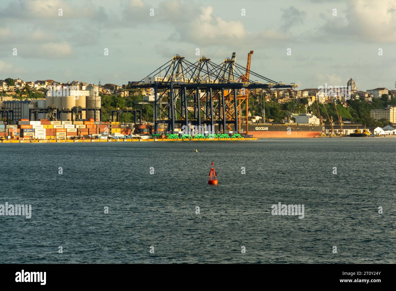 Salvador, Bahia, Brazil - March 09, 2023: Sea loading and unloading ...