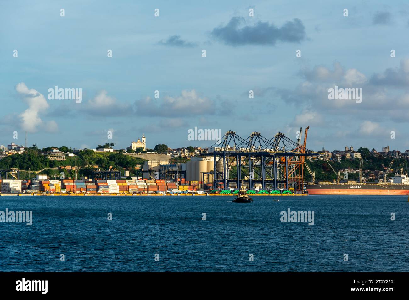 Salvador, Bahia, Brazil - March 09, 2023: Sea loading and unloading ...